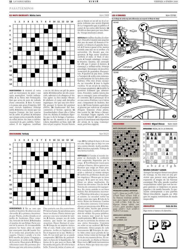 Crucigrama La Vanguardia | PDF