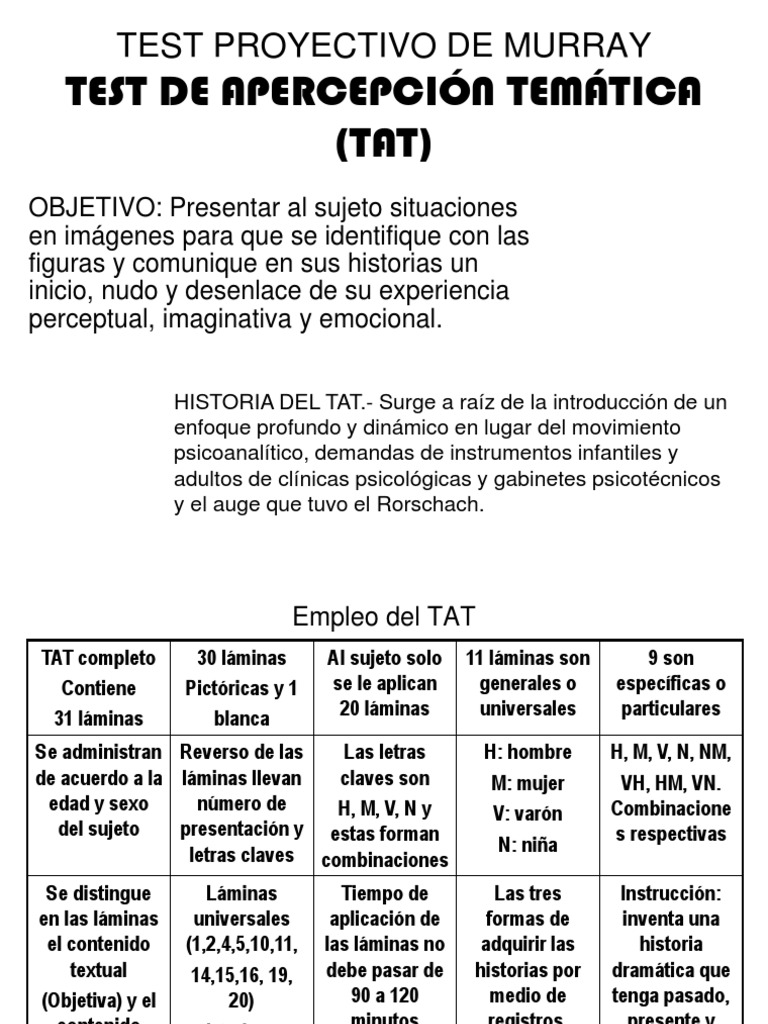 Test Proyectivo de Murray Tat