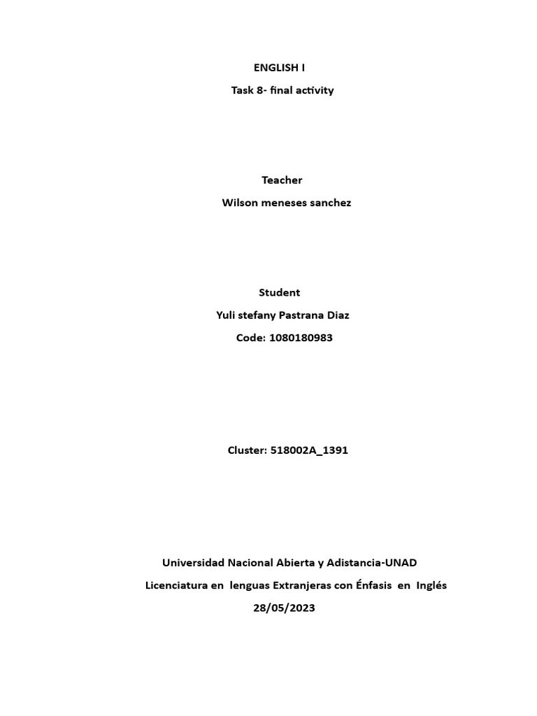 Task8 Final Activity | PDF