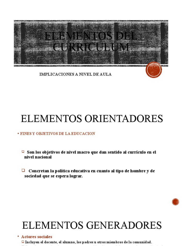 Elementos Del Curriculum | PDF | Plan de estudios | Aprendizaje