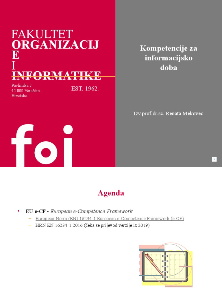 Fakultet I: Organizacij E Informatike | PDF