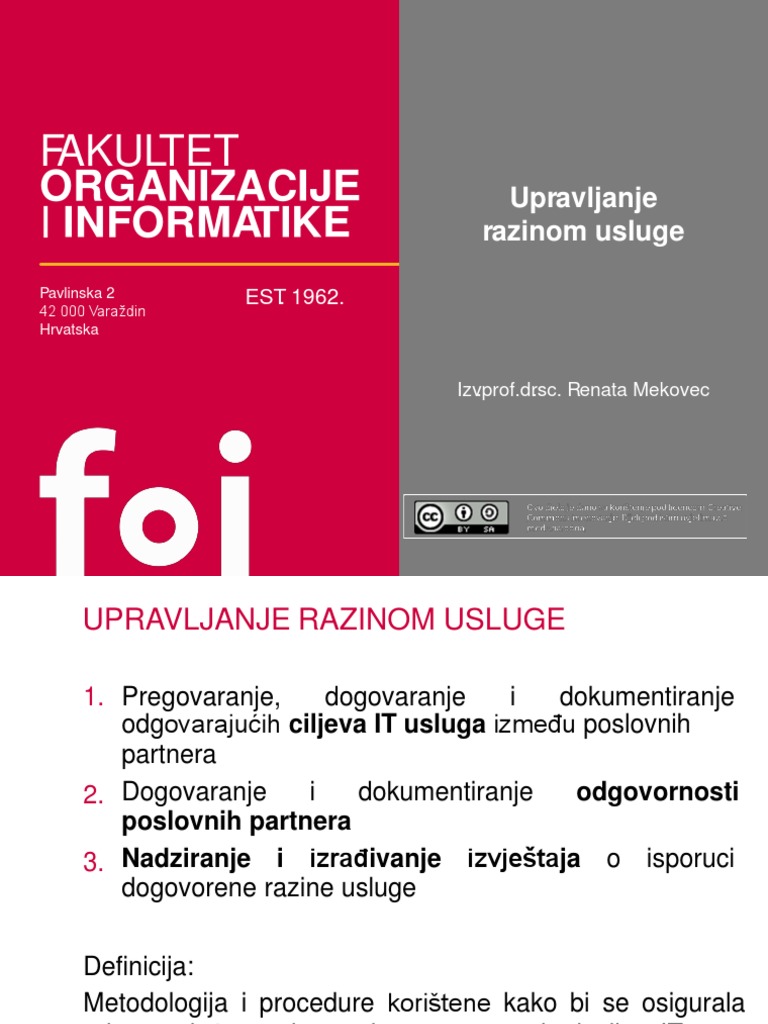 Fakultet I Informatike: Organizacije | PDF