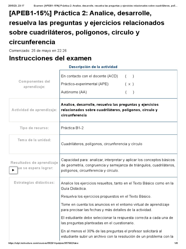 Examen - (APEB1-15%) Práctica 2 - Analice, Desarrolle, Resuelva Las Preguntas y Ejercicios ...