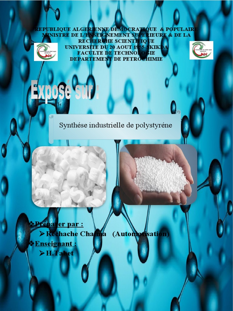 Exposé de Polystyréne | PDF | Polystyrène | Polymérisation