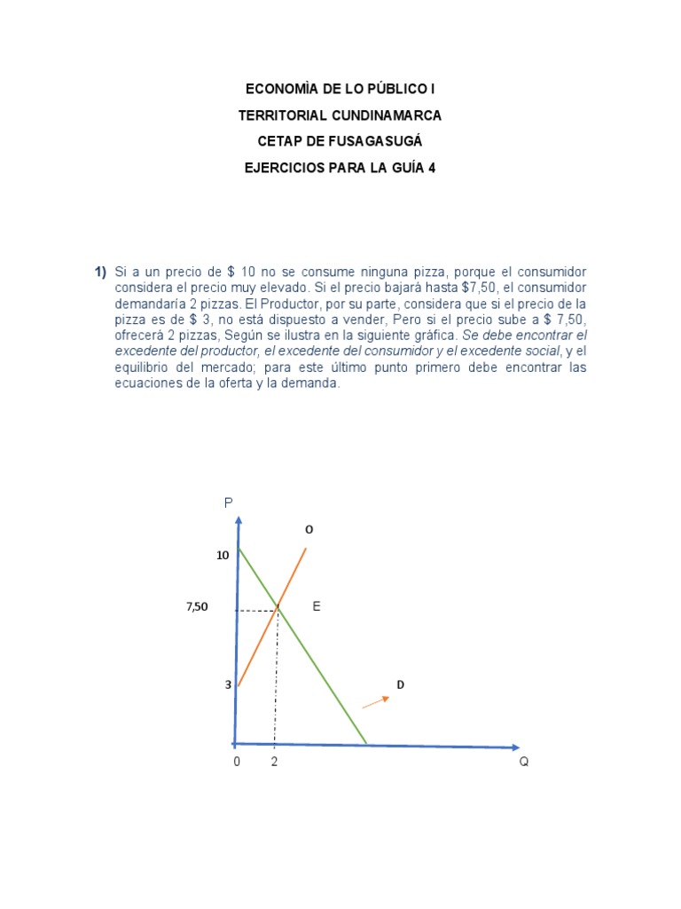 Taller Aplicaciones Guía 4 Economía de Lo Público I Fusa 2023-1 | PDF
