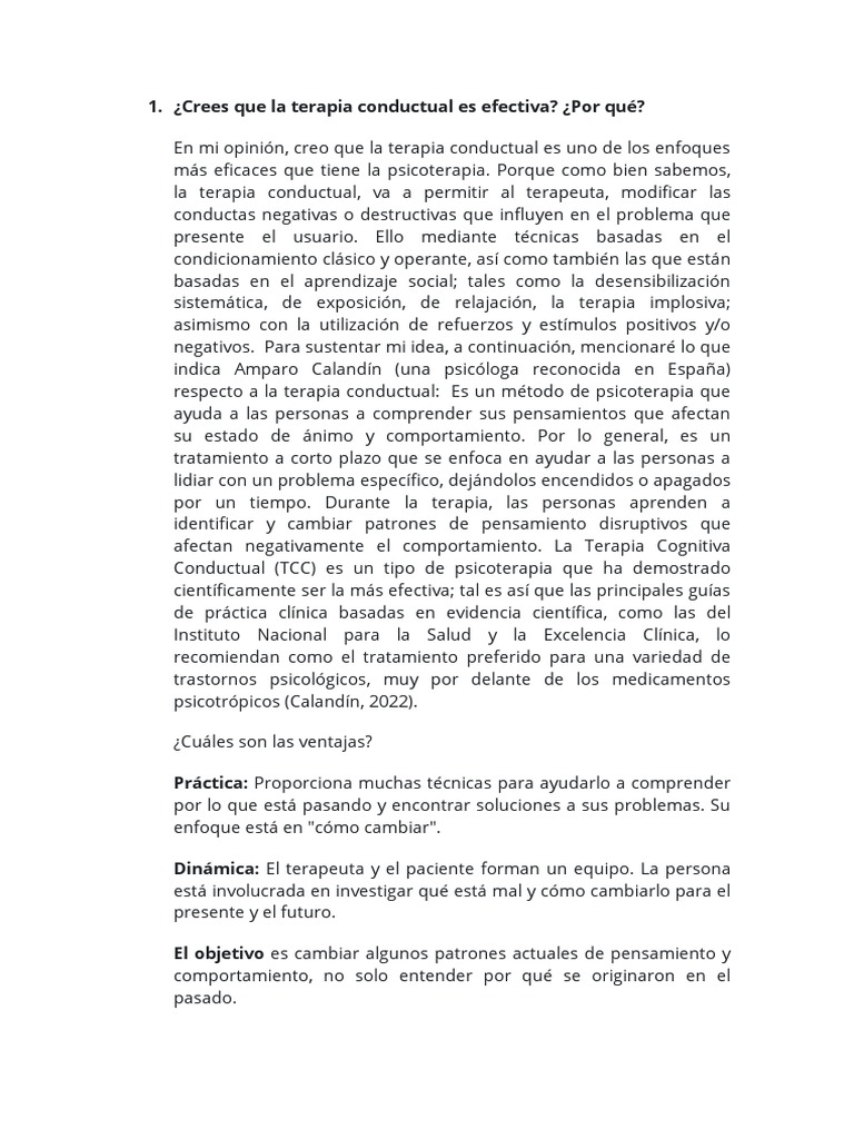 Forito | PDF | Psicoterapia | Terapia conductual