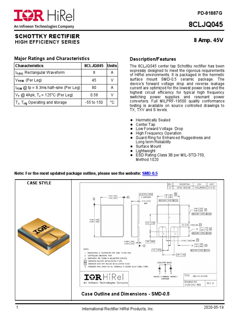 Infineon 8CLJQ045 DataSheet v01 - 01 EN | PDF | Rectifier | Computer Engineering