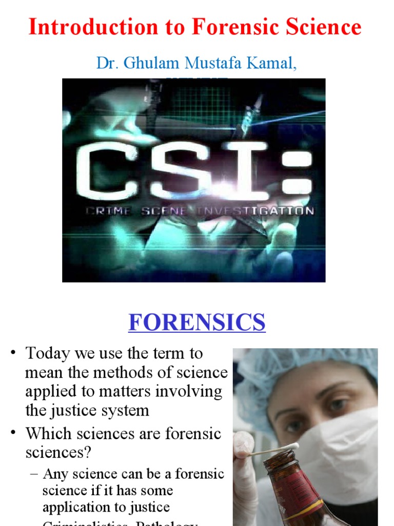 Lecture - 1 Introduction To Forensic Science-1 | PDF | Forensic Science ...