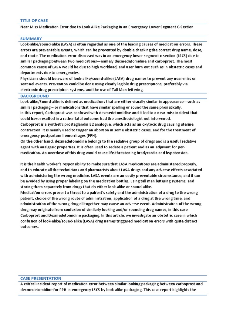 Lasa Case Report | PDF | Anesthesia | Health Care