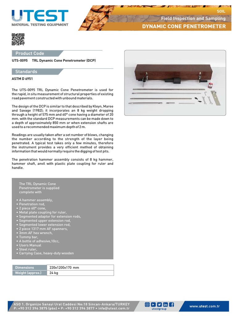 UTS-0095 TRL Dynamic Cone Penetrometer+4 | PDF