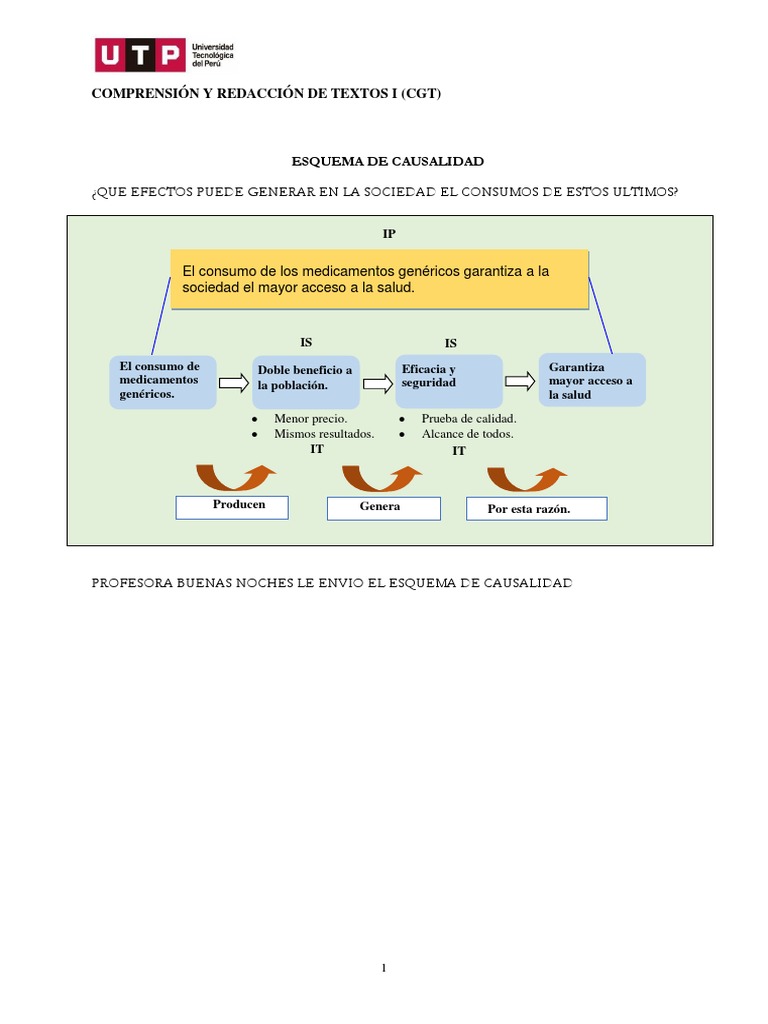 Esquema de Causalidad de Medicamentos Genericos | PDF