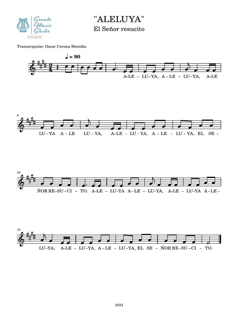 Aleluya El Señor Resucito | PDF