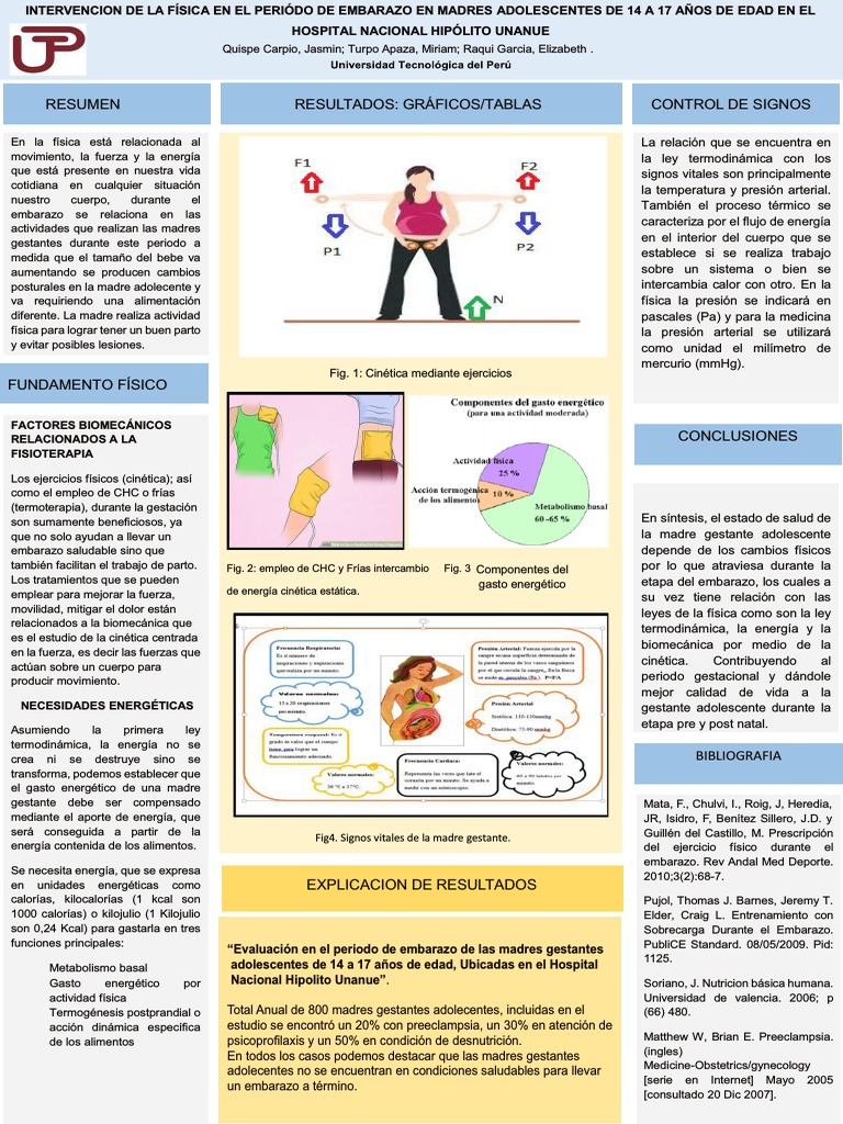 Proyecto - Ejemplo de Poster Científico | PDF | Caloría | El embarazo