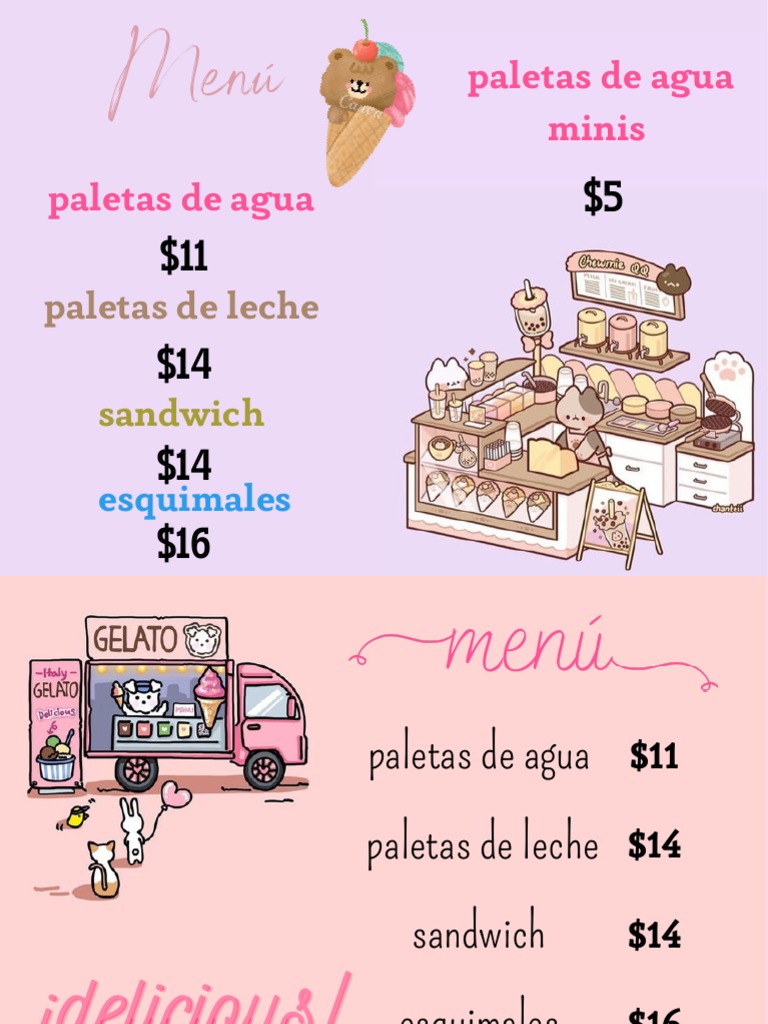 Menu de Paletas | PDF
