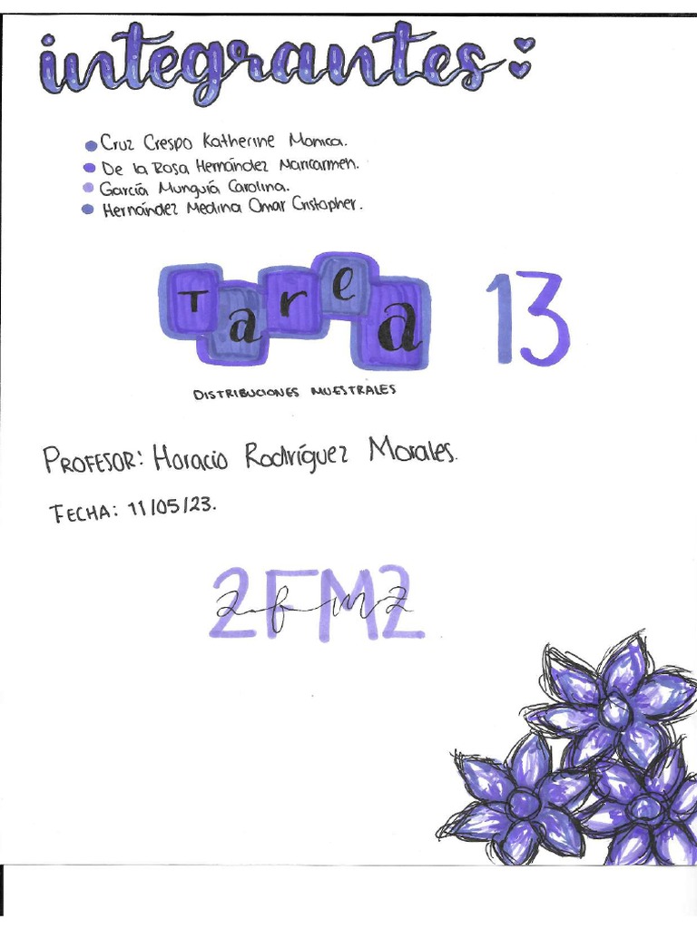 Tarea 13. Distribuciones Muestrales | PDF