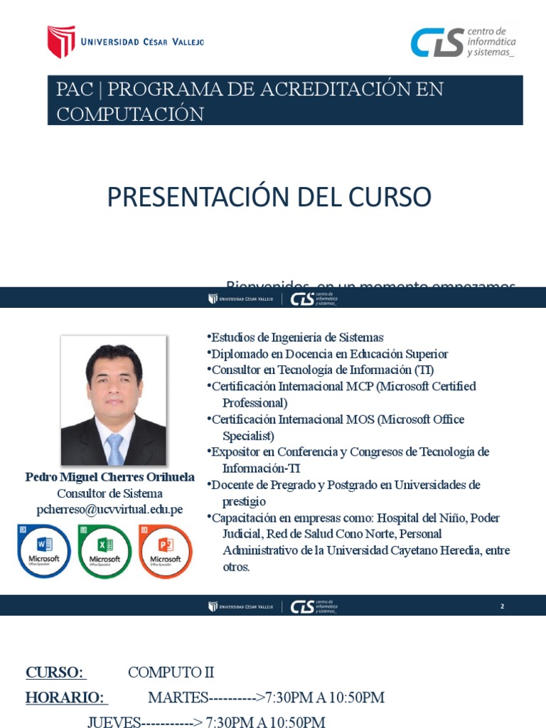 Presentacion Curso | PDF | Microsoft | Software