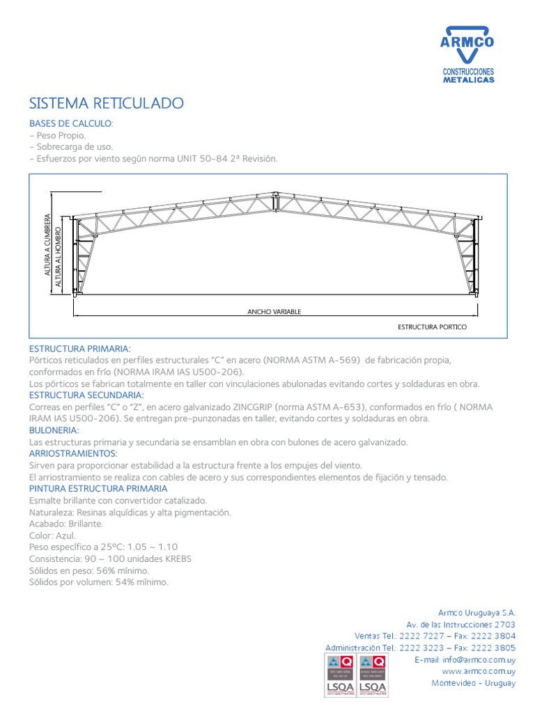 Sistema Reticulado | PDF | Bienes manufacturados | Ingeniería de ...
