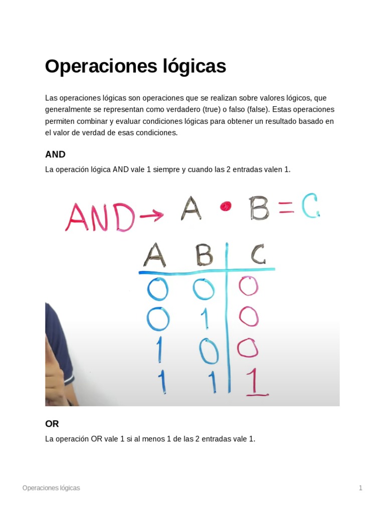 Operaciones Logicas | PDF