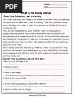Verb "To Be" Reading Comprehension | PDF