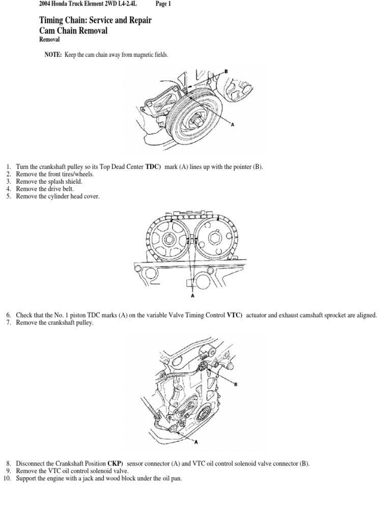 Timing Chain Removal | PDF | Computers