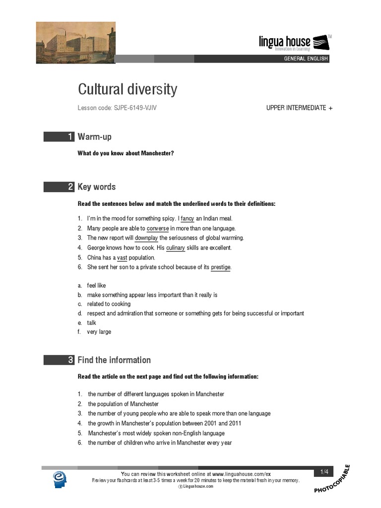Cultural Diversity | PDF | English Language | Languages