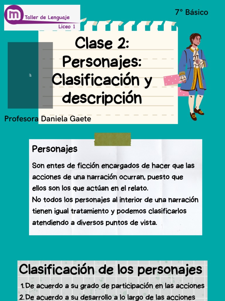 7mo Clase 2 Tipos de Personajes | PDF