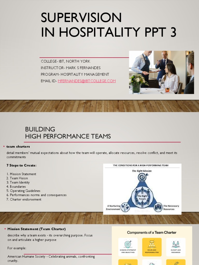 SUPERVISION IN HOSPITALITY PPT 3.pptx | PDF | Leadership ...