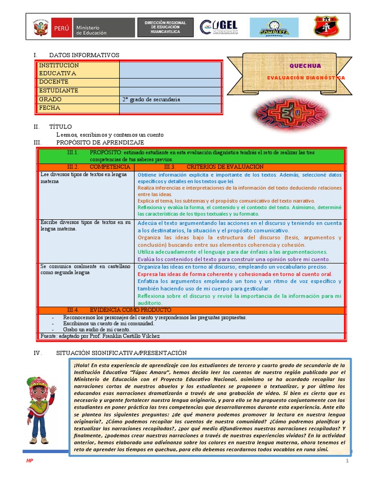 Datos Informativos Percy | PDF | Evaluación | Fonema