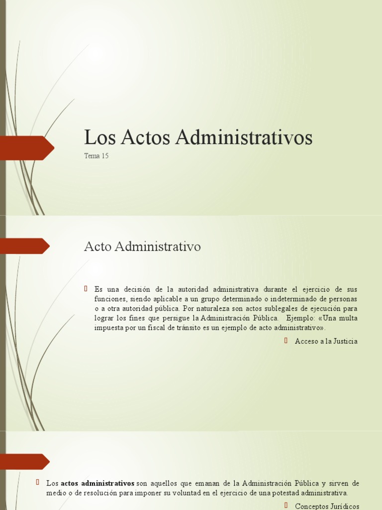 Actos Administrativos y Vicios | PDF | Esfera pública | Gobierno