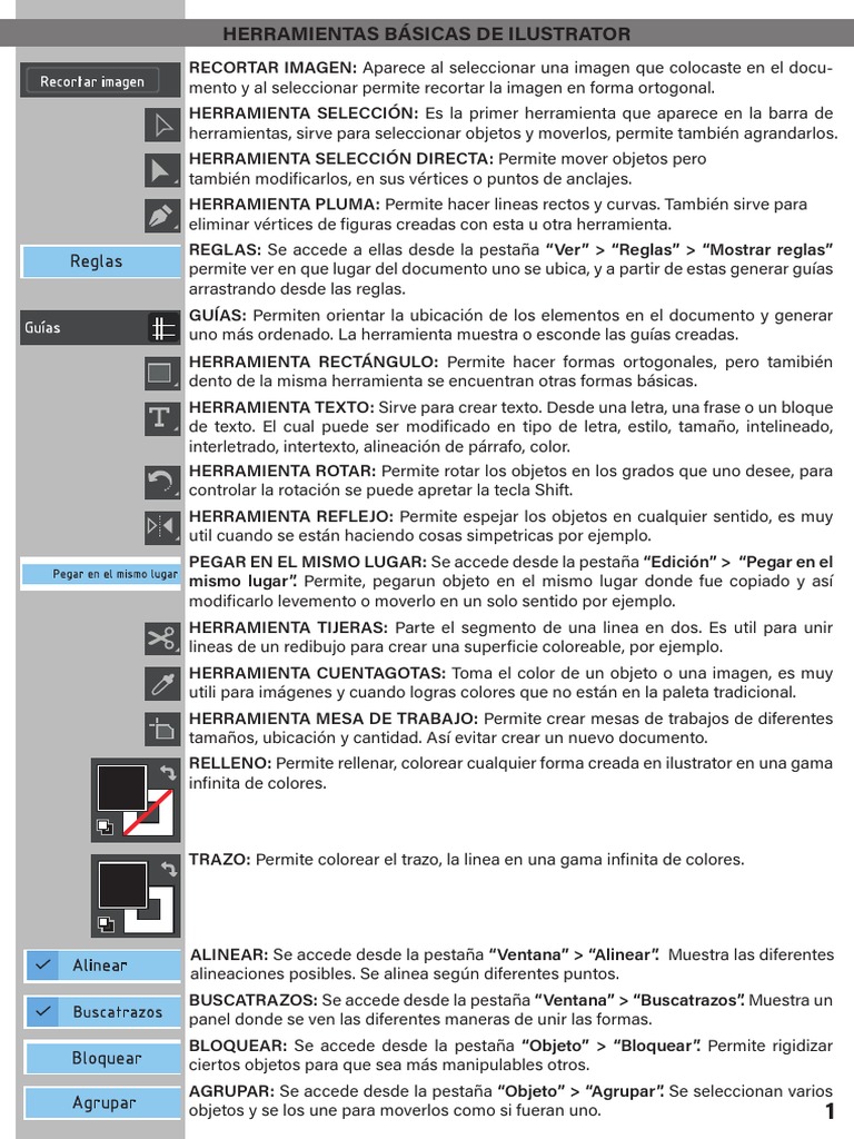 Herramientas Básicas de de Adobe Illustrator | PDF