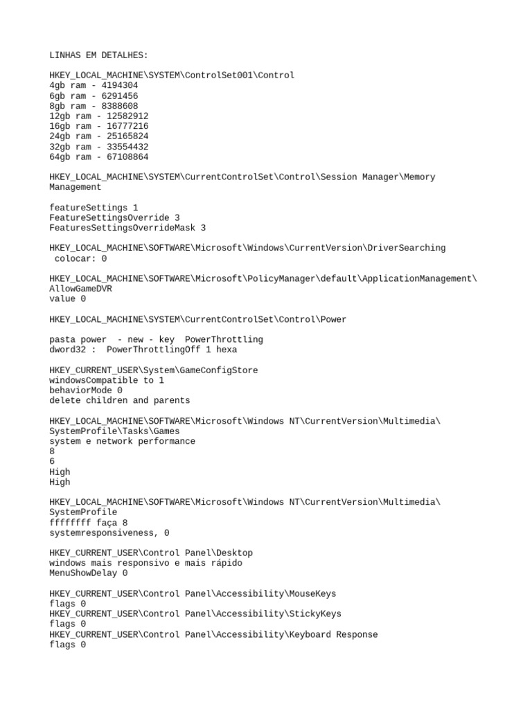 Novo Documento de Texto | PDF | Windows Registry | Microsoft Windows