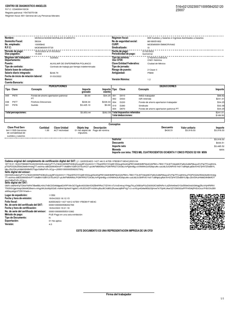 Noemi Nomina 2 | PDF | Salario | Relaciones Industriales