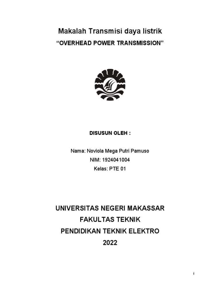 Makalah Transmisi Daya Listrik | PDF