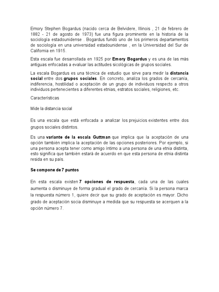 Emory Stephen Bogardus | PDF