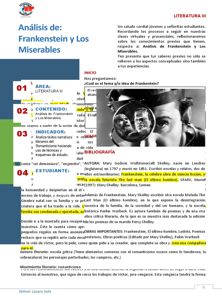 Semana 4 - Analisis de Frankenstein | PDF | Frankenstein