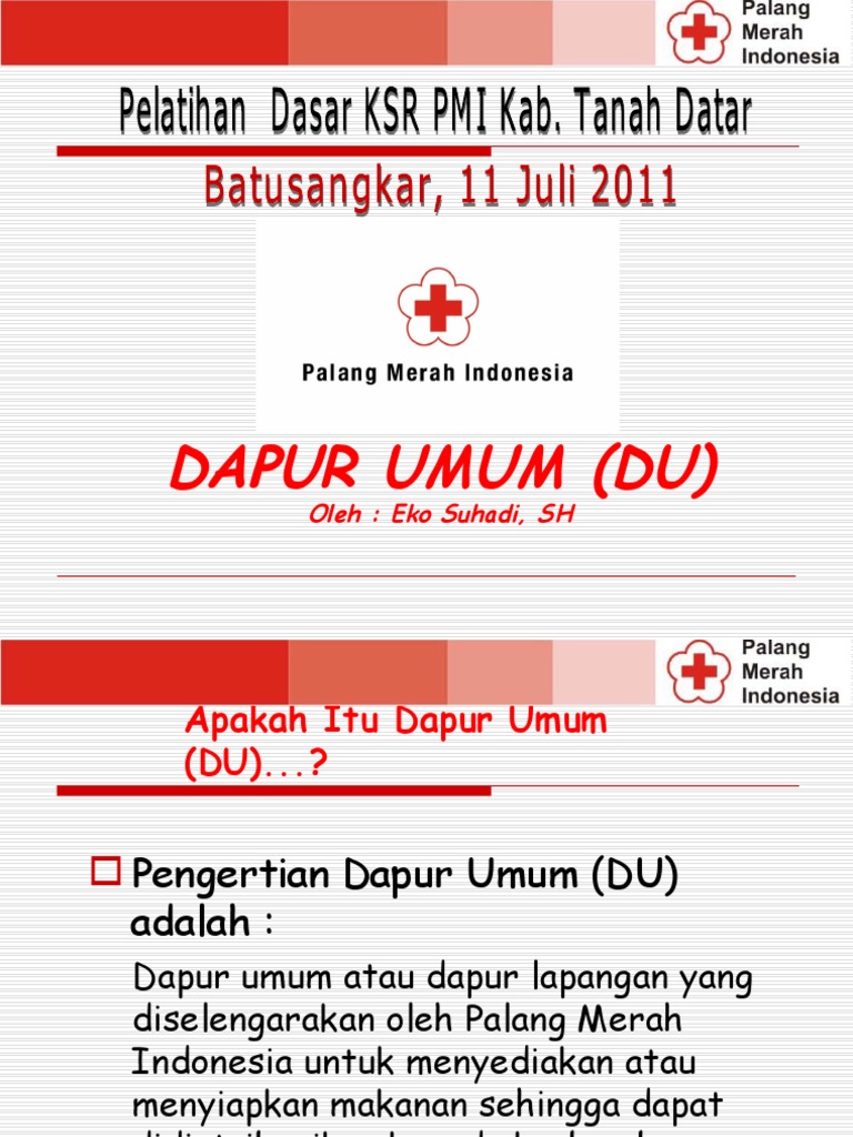 Materi Dapur Umum Tanah Datar 2011 | PDF