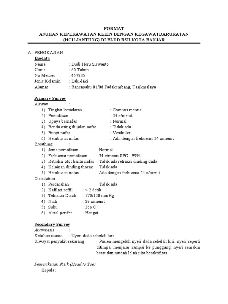 Askep Hcu Jantung | PDF