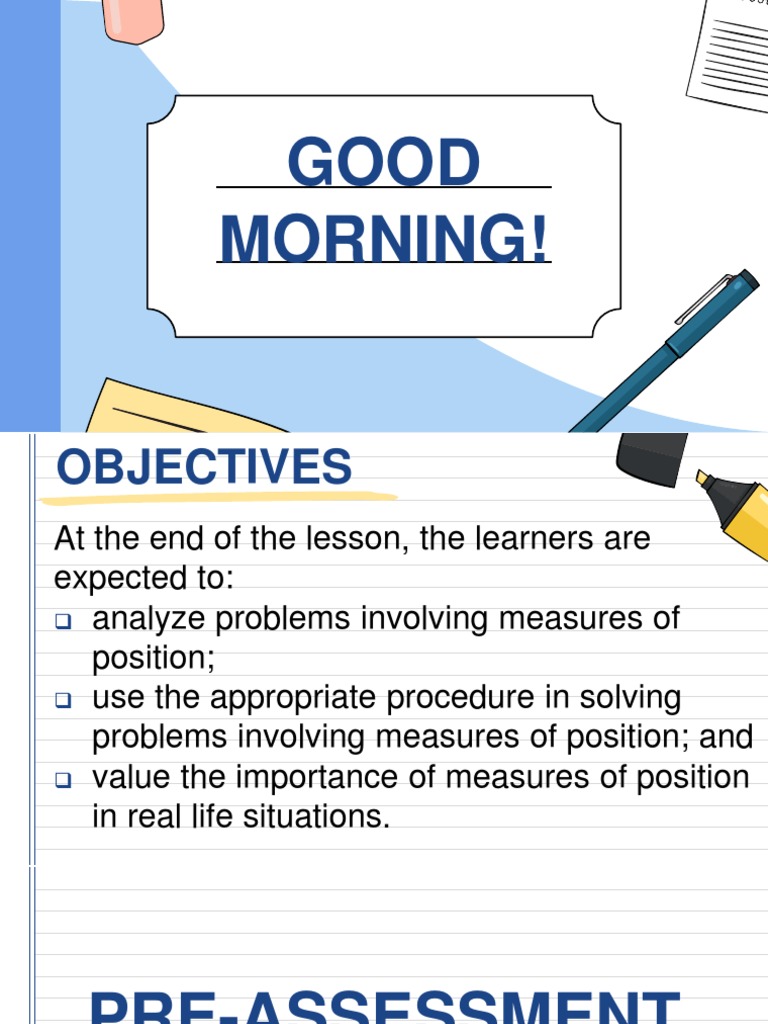 g10 q4 Solving Problems Involving Measures of Position | PDF ...