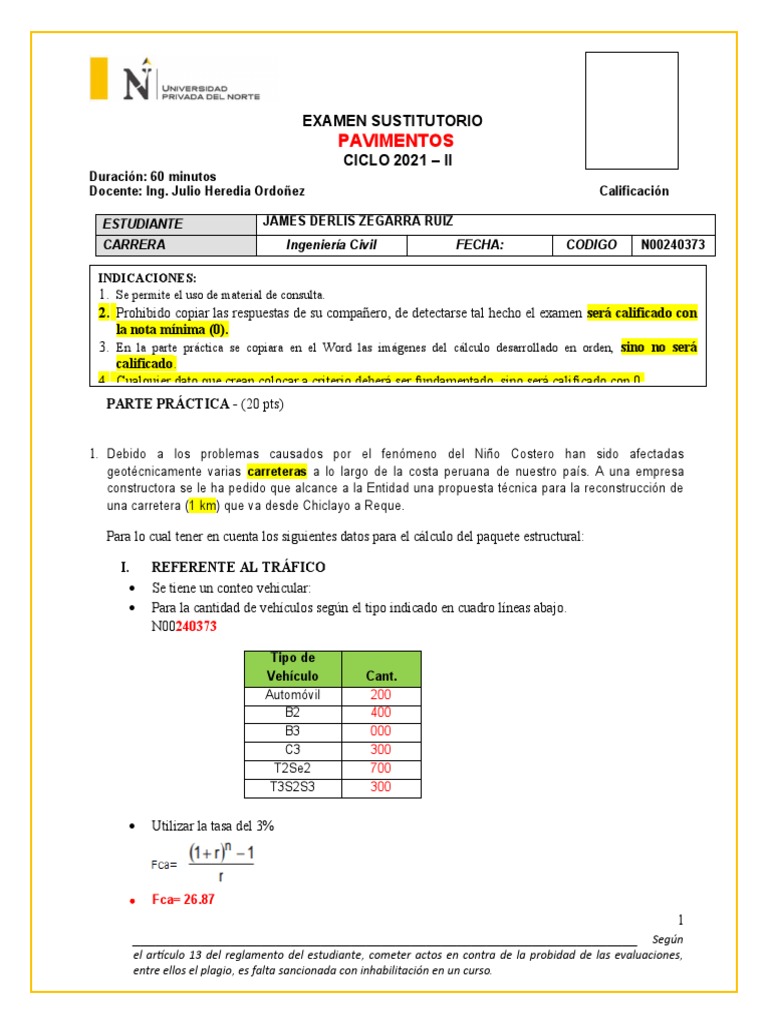 Examen Susti - Pavimentos - 2021 - Olivos | PDF