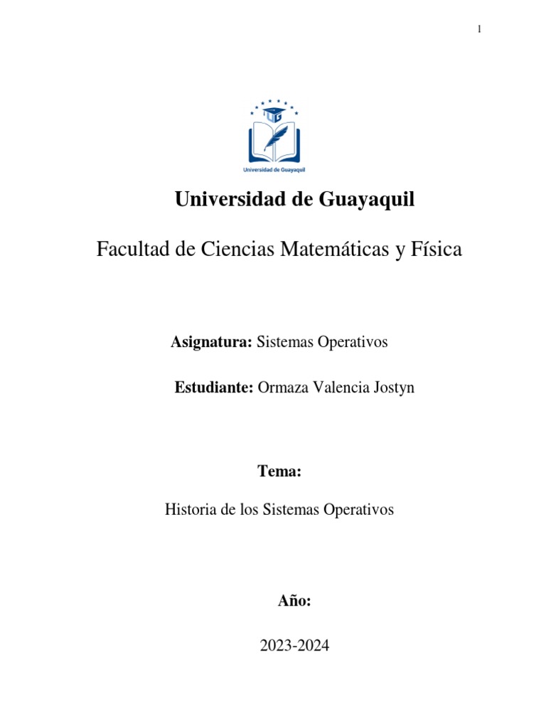 Historia Del Sistema Operativo | PDF | Microsoft Windows | Unix Historia Del Sistema Operativo | PDF | Microsoft Windows | Unix