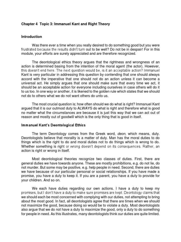 GEC 7 Chapter 4 Topic 3 Immanuel Kant and Right Theory | PDF ... GEC 7 Chapter 4 Topic 3 Immanuel Kant and Right Theory | PDF ...