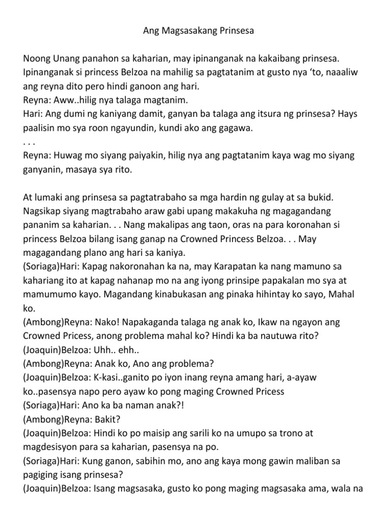 Ang Magsasakang Prinsesa | PDF