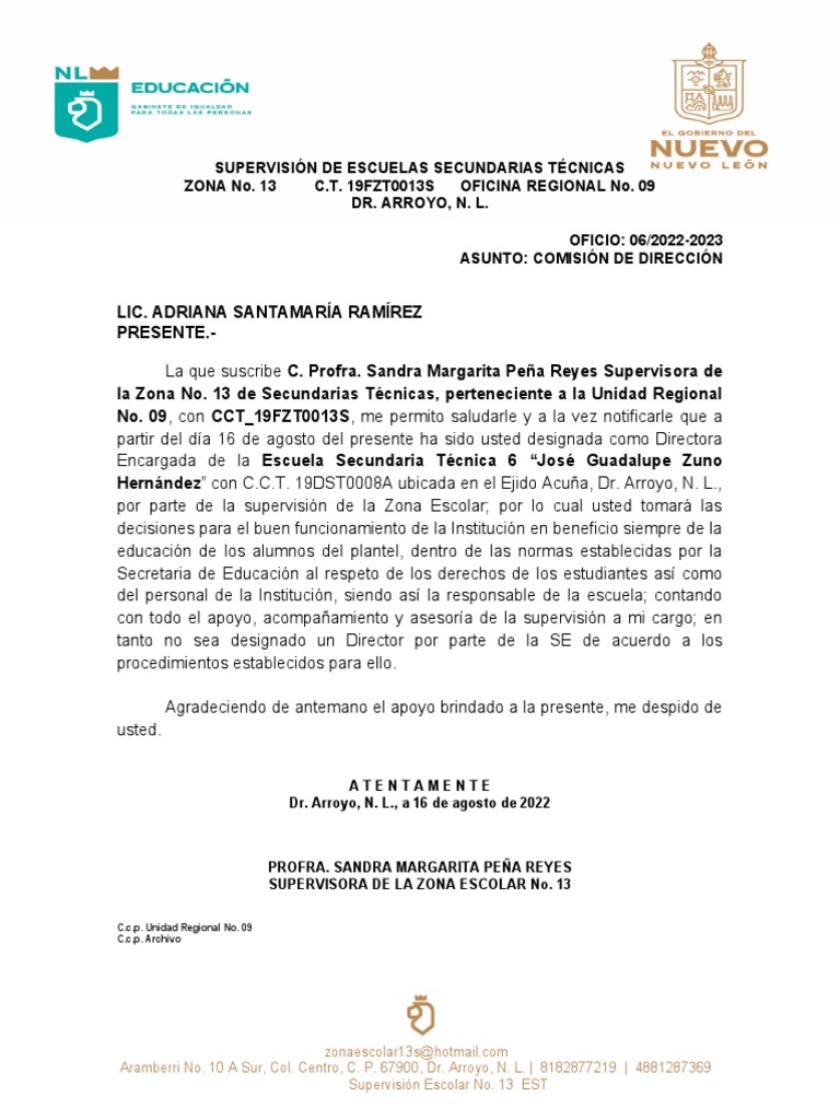 Oficio Comision Adriana - 102837 | PDF