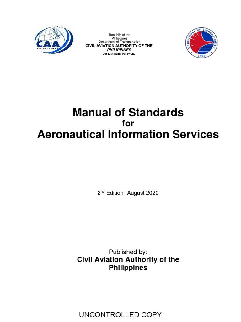Manual of Standards For Aeronautical Information Services | PDF ...