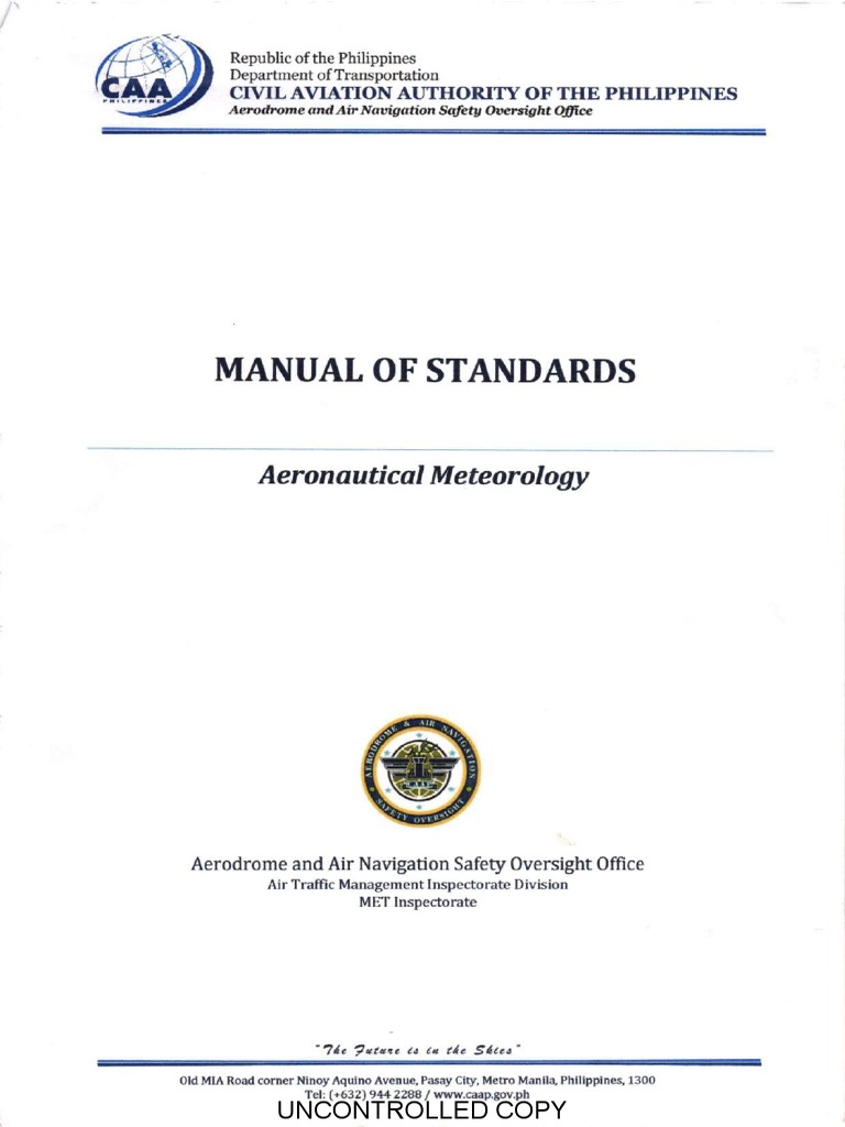 Manual of Standards for Aeronautical Meteorology | PDF | Air Traffic Control | Weather Forecasting