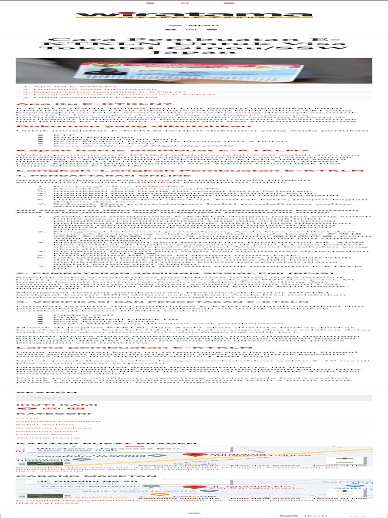 Cara Pembuatan E-KTKLN Untuk Visa Tokutei GinouS | PDF | Bisnis