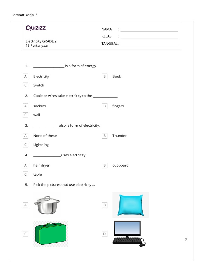 Electricity GRADE 2 | PDF | Electricity | Manufactured Goods