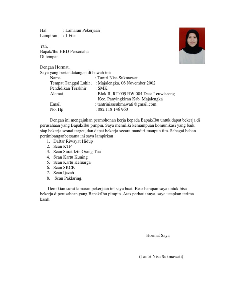 Cv-Tantri Nisa Sukmawati | PDF