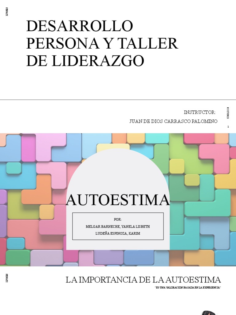 Autoestima - Desarollo Persona y Taller de Liderazgo | PDF | Autoestima | Comportamiento