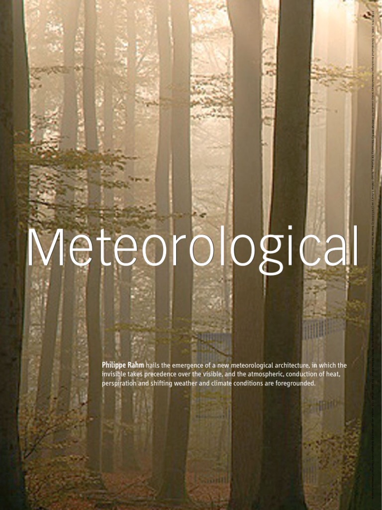 Architectural Design - 2009 - Rahm - Meteorological Architecture | PDF ...
